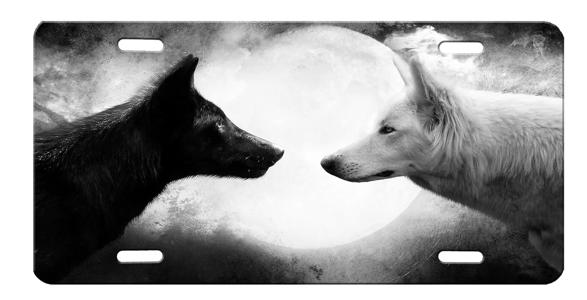 Two Wolves Black And White