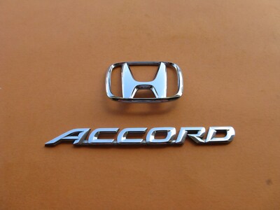 01 02 HONDA ACCORD COUPE REAR LID CHROME EMBLEM LOGO BADGE SIGN OEM ...