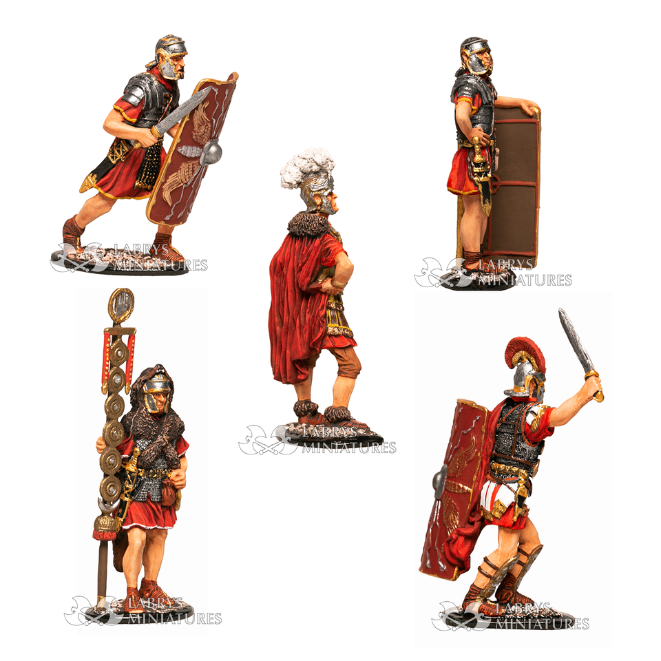 Roman Legio II Augusta Set of 5 figures Painted Tin Toy Soldier ...