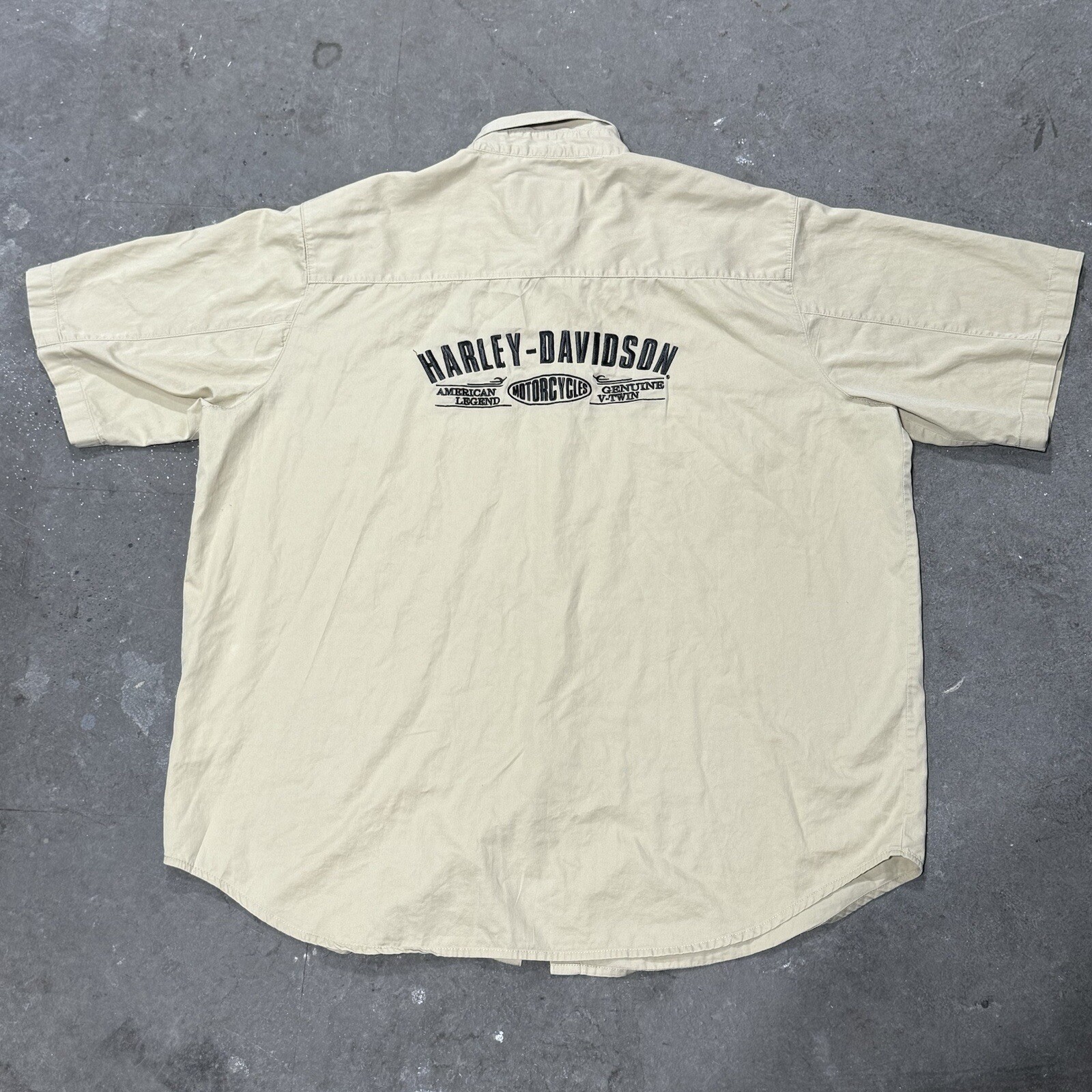 Harley Davidson Motorcycle button up mechanics work s… - Gem