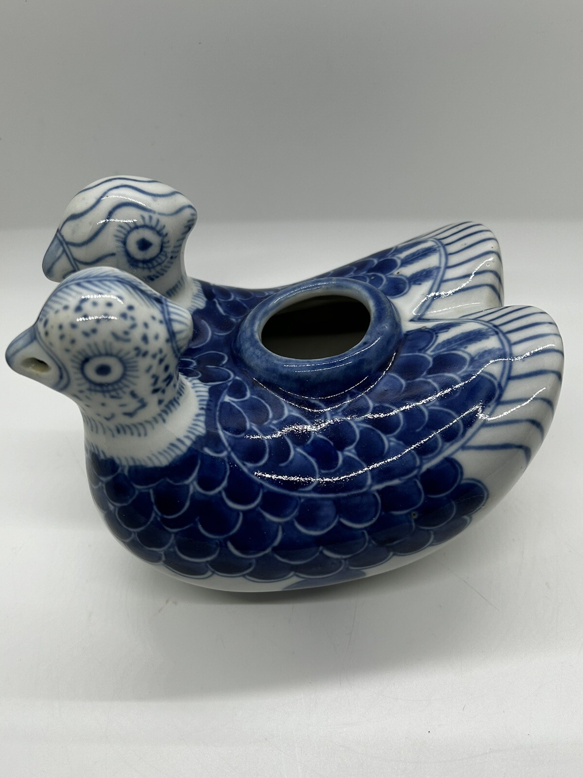 Vintage Chinese Pottery/Bisque Conjoined Ducks Water Dropper For Mixing ...