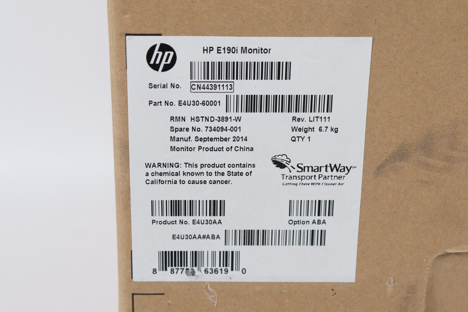 HP E190i 18.9" EliteDisplay 5:4 LED Backlit IPS Monitor E4U30-60001 | eBay