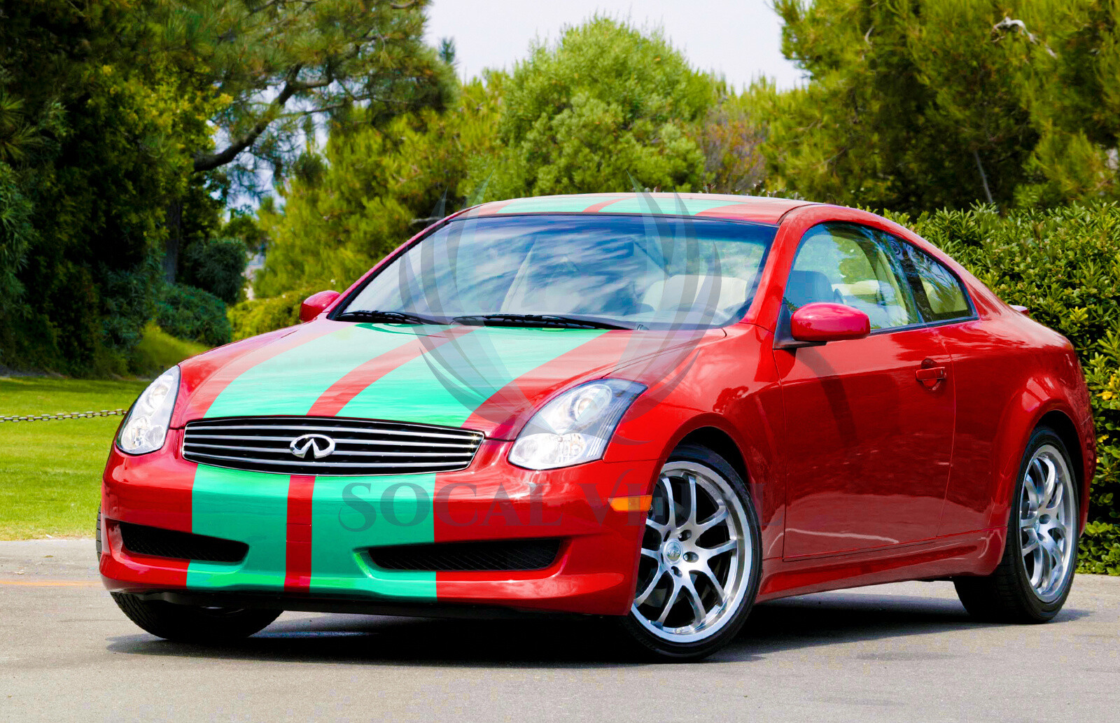 Gloss Color Racing Stripes Vinyl Wrap For Infiniti G35 Stripe Sticker ...
