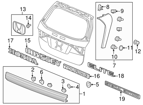 Genuine Honda Finish Molding 74890-TK8-A41 | eBay