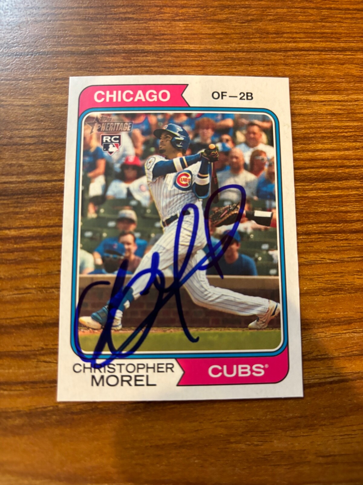 2023 Topps Heritage Chicago Cubs Christopher Morel is Autographed Card ...