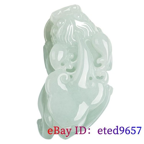 Burmese Jade Pixiu Pendant Jadeite White Necklace Carve Jewelry Natural ...