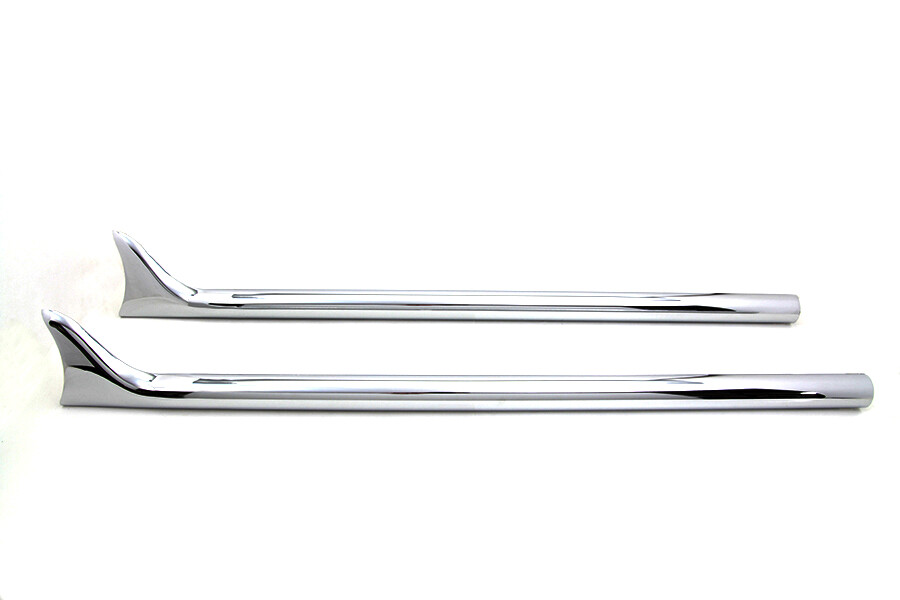 42 inch Straight Fishtail Exhaust Extension Set Chrome fits Harley ...