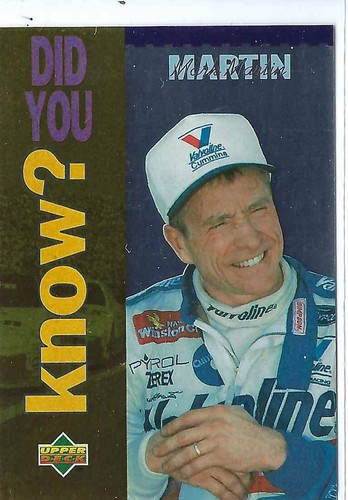 1995 Upper Deck Racing Did You Know? Mark Martin | eBay