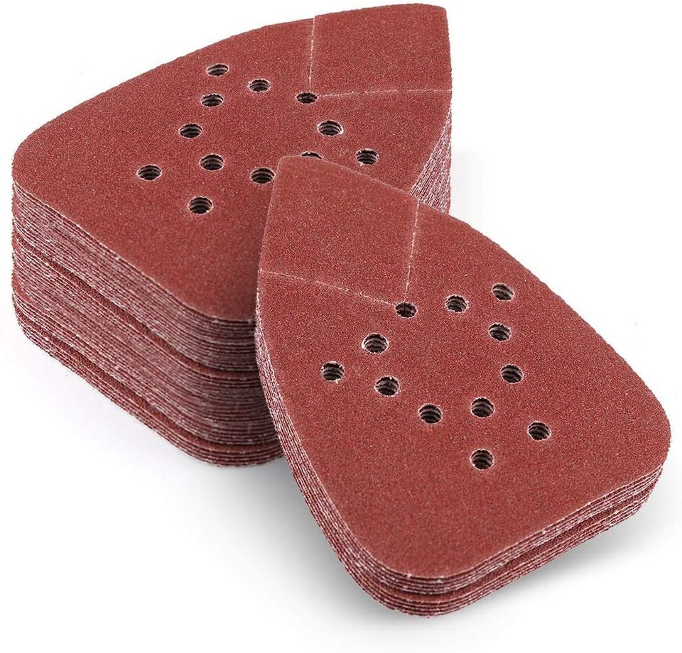 50PCS Mouse Sanding Pads Hook Loop Sandpaper Sheets for Black and ...
