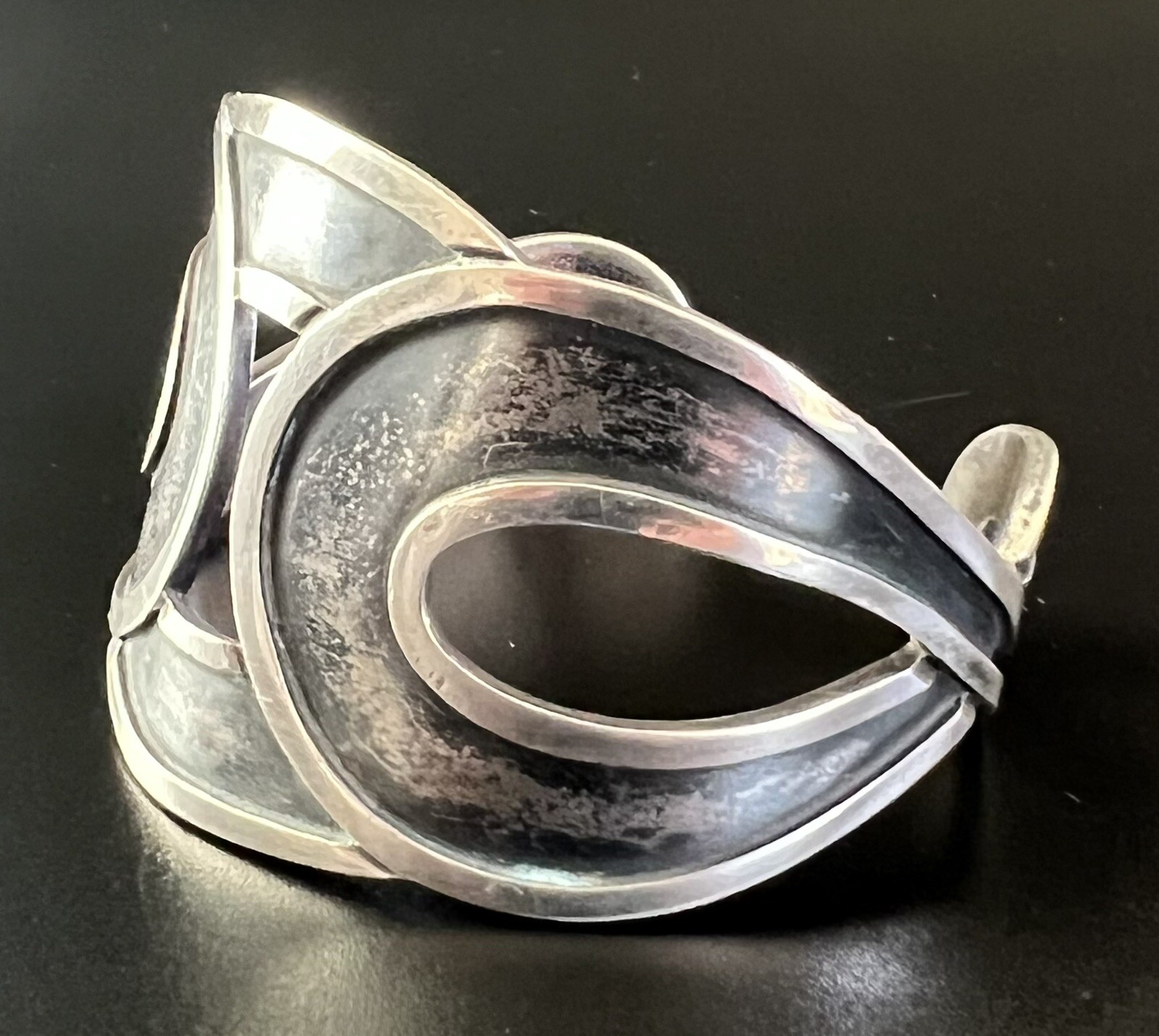 Margot de Taxco Mexico Sterling Silver Figure Eight Cuff Bracelet 59g ...