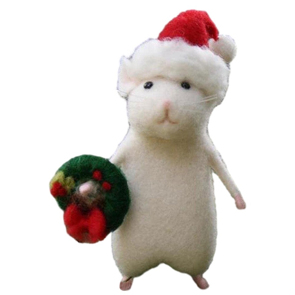 Felt Mouse Ornament Festival Theme Stuffed Cartoon Mouse Toy for Home ...