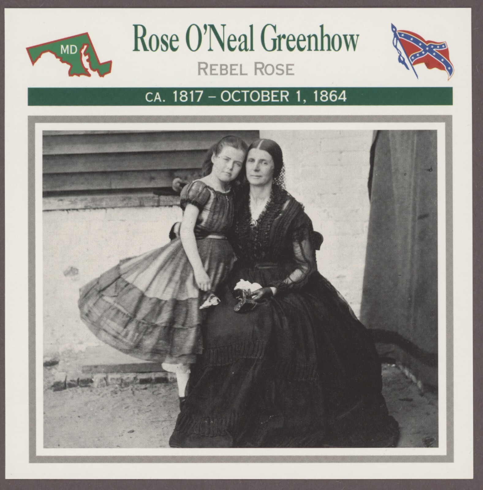 Rose O'Neal Greenhow Atlas Civil War Card Spies Raiders Partisans | eBay