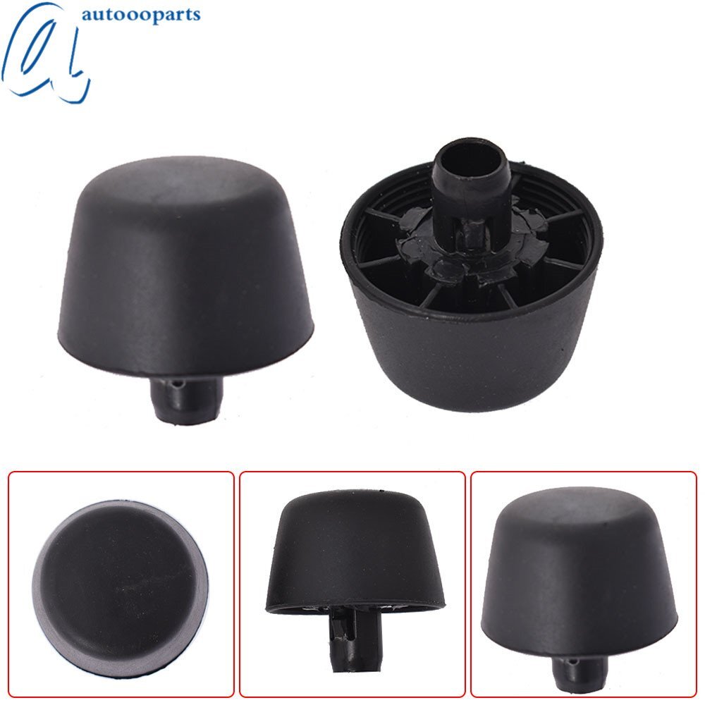 Body Black Rubber Bumper Cushion Hood Stoppers 2pcs For Jeep Wrangler ...