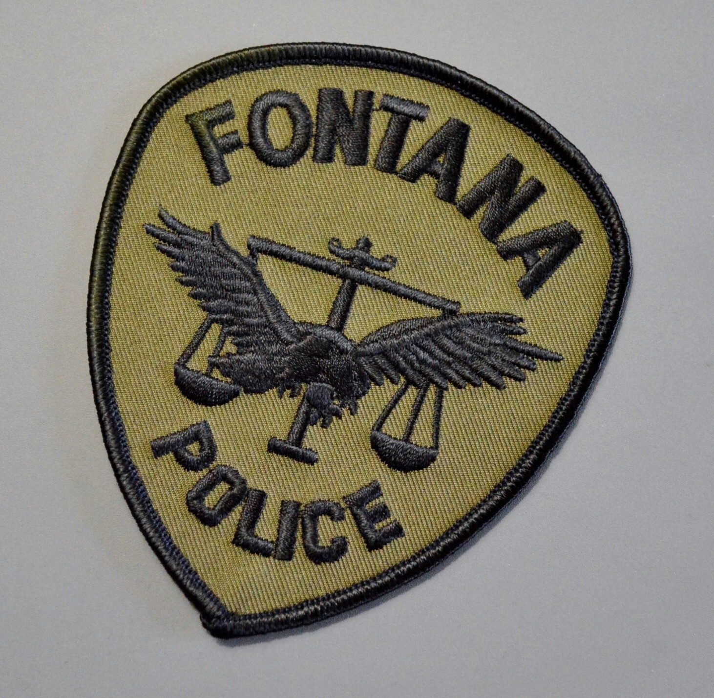 Fontana California Police Subdued OD Patch #2 ++ Mint San Bernardino ...