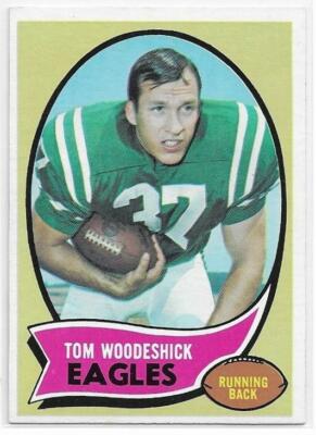 TOM WOODESHICK 1970 Topps card #210 Philadelphia Eagles Football NR MT ...
