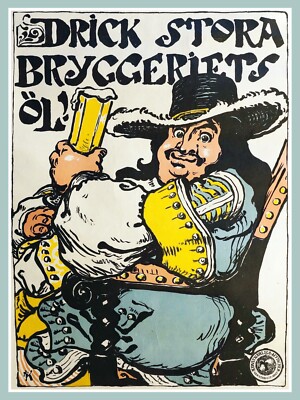 11373.Decor Poster.Room interior.Vintage wall art.Musketeer drinking a ...