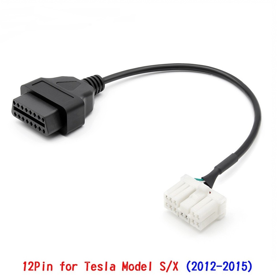 12 Pin Female Connector Tesla Model S/X OBD II Diagnostic Harness Wire ...