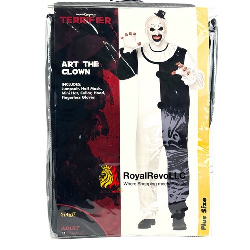 01722107 Spirit Halloween Adult Art the Clown Costume - Terrifier Sizes ...