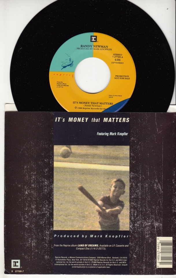 RANDY NEWMAN & MARK KNOPFLER - IT'S MONEY THAT MATTERS - PROMO MINT 45 ...