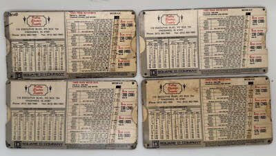 Vintage 1989 Square D Motor Data Slide Calculator Chart engineering ...