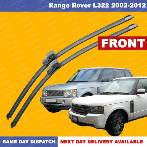 For Range Rover L322 02-12 Latch Front Windscreen Aero Wiper Blades SET ...