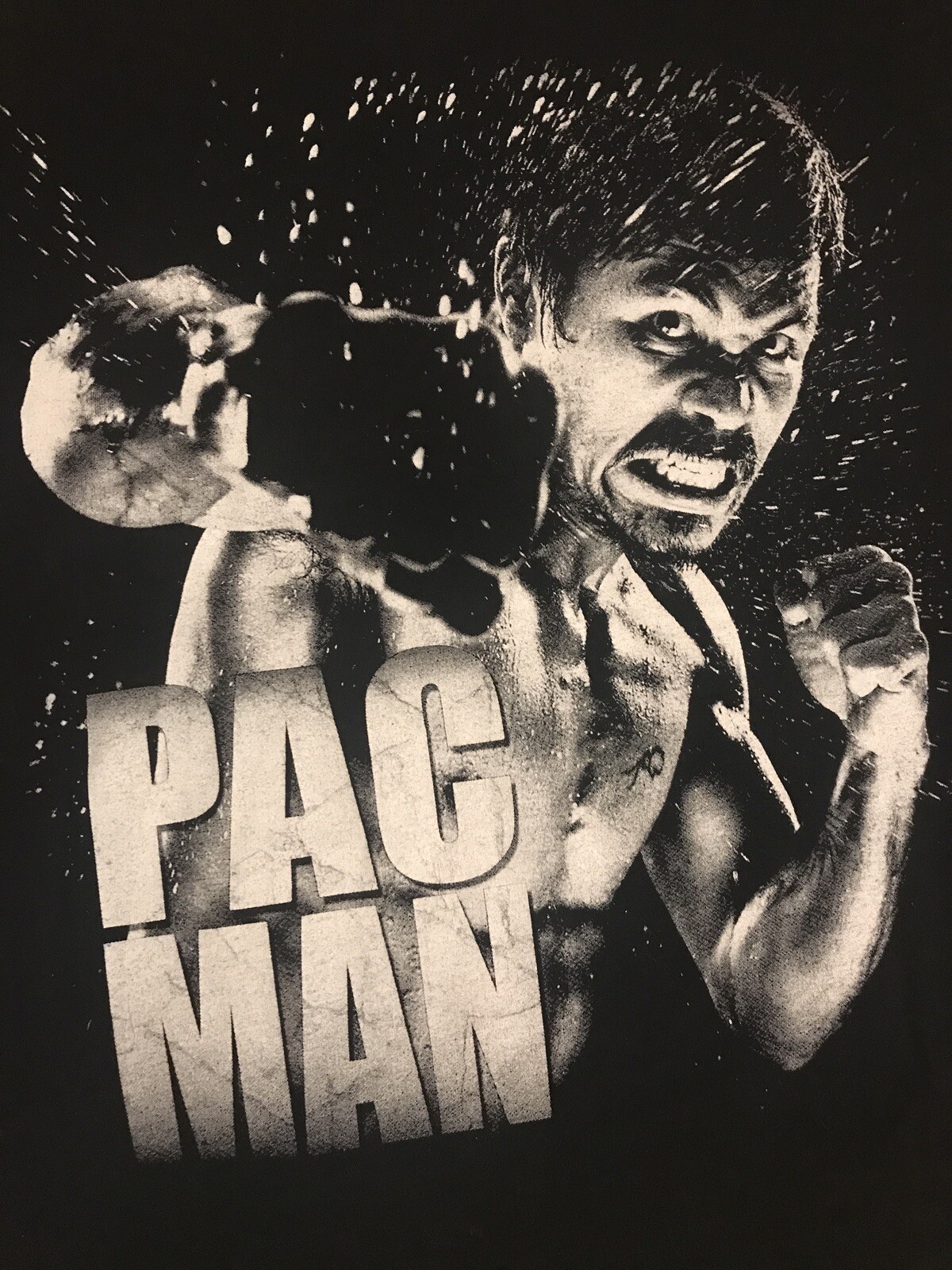 Vintage Manny Pacquiao Pac Man Pro Star Medium Black … - Gem