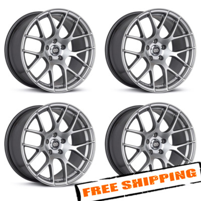 Enkei 467-880-6545HS Set of 4 18x8 5x114.3 72.6mm Raijin Hyper Silver ...