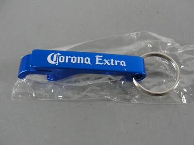 CORONA EXTRA BLUE BOTTLE OPENER BEER CAN TAB LIFTER ALUMINUM KEYRING ...