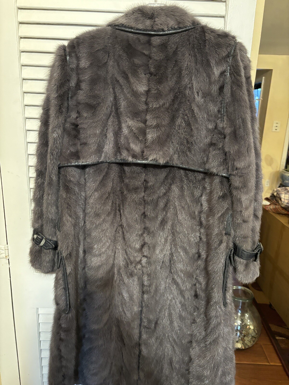 Beautiful Grey Mink Coat XL | eBay