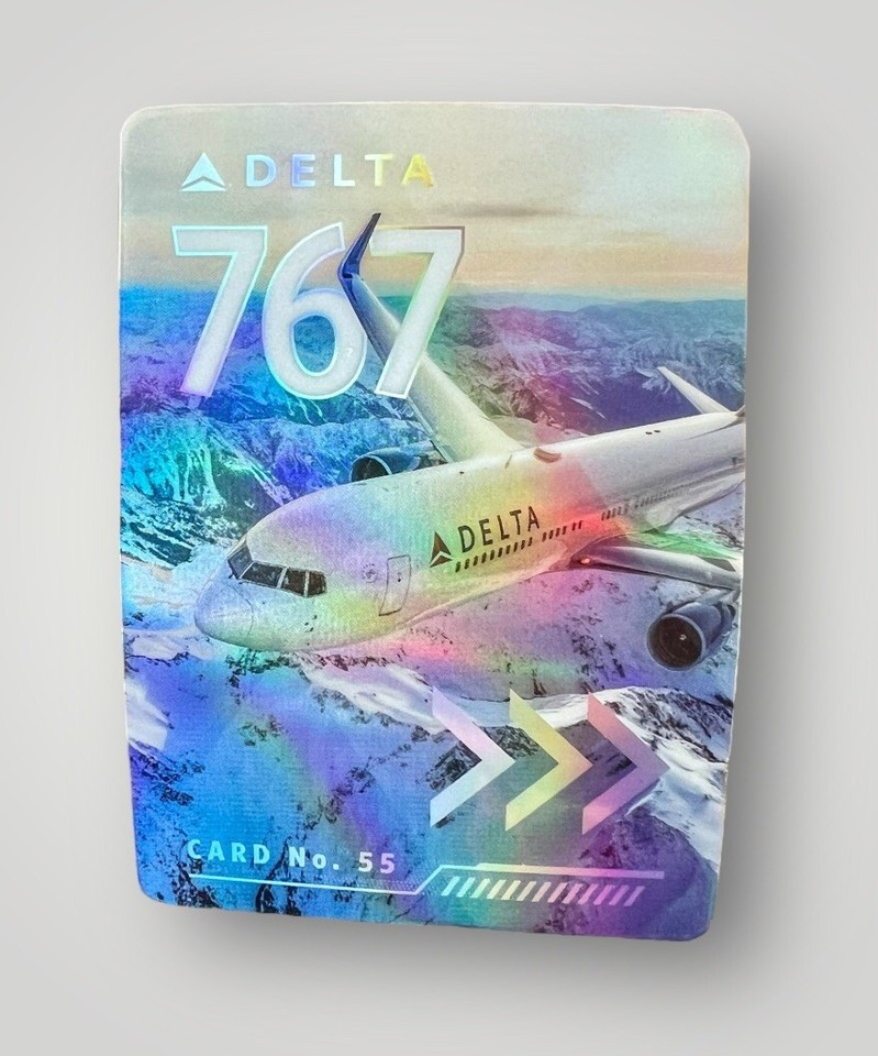 Delta Air Lines Collectible Pilot’s Trading Card Boeing 767-300ER No.55 ...