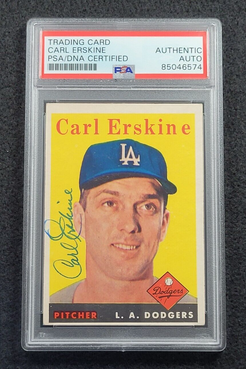 Carl Erskine Autographed Memorabilia | Signed Photo, Jersey ...