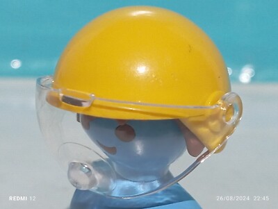 PLAYMOBIL YELLOW HELMET PILOT MINER AIRPLANE MINE LOGGER SKIER | eBay