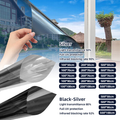 Mirror Reflective One Way Mirror Window Film Privacy Glass Solar Tint ...