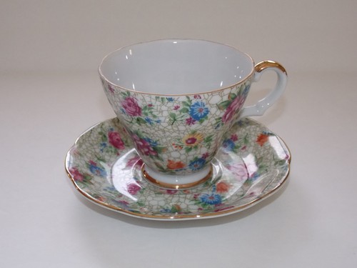 LEFTON CHINA - Hand Painted Cup & Saucer - Floral Design - #2119 | eBay