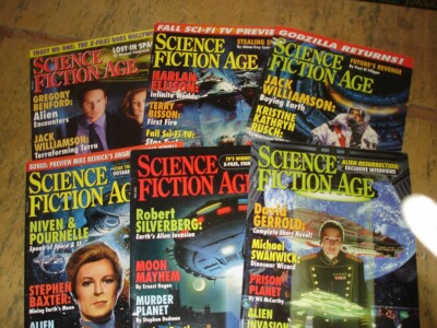 Science Fiction Age lot of 6 magazines 1998 complete year Star Trek/X ...