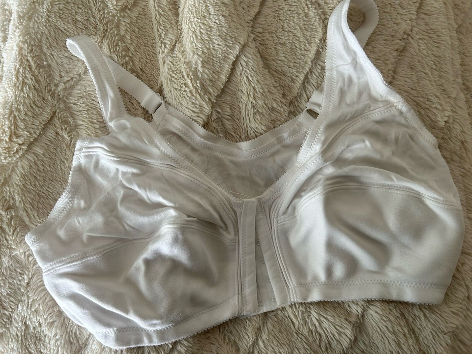 Comfortchoice 100% Cotton Wireless Front Closure Bra Size 40C White | eBay