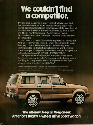 1984 Jeep Wagoneer Beige Luxury Car Sportwagon 4-Wheeler Photo Vintage ...