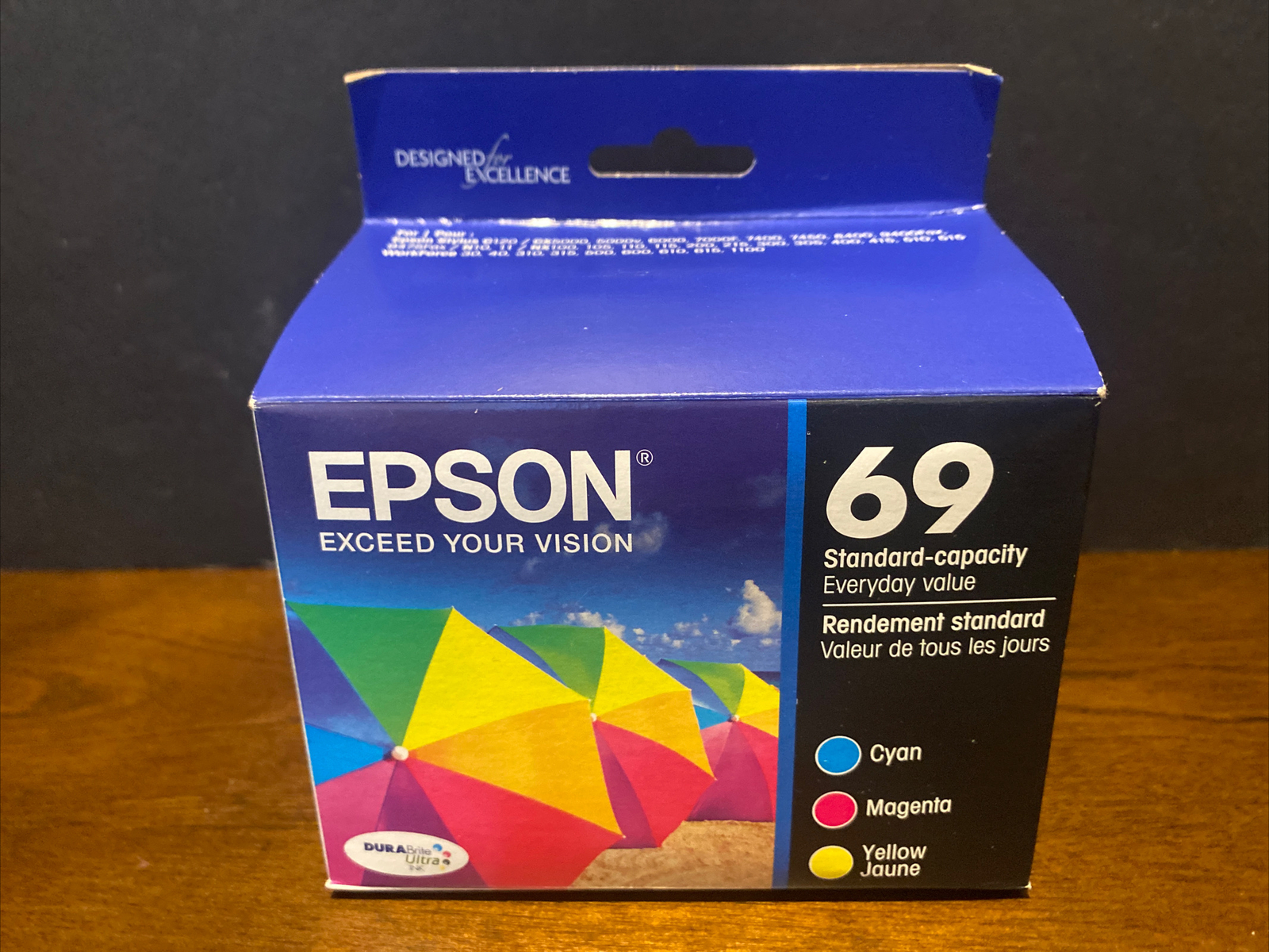 Epson 69 Cyan Magenta Yellow Ink Set Genuine OEM Bulk Package Exp 09/ ...