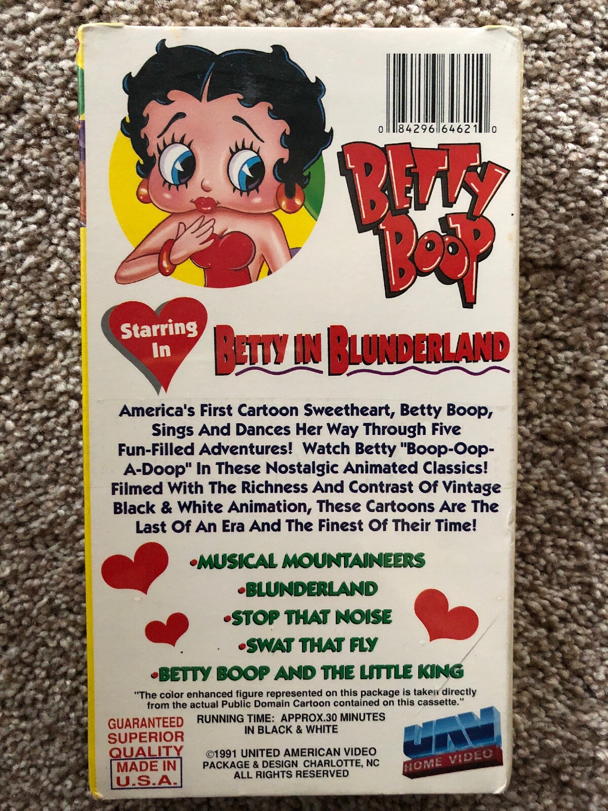 Betty Boop VHS 1991 Betty In Blunderland Musical Mountaineers & 4 More ...