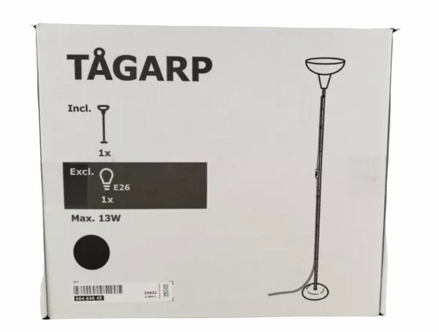 IKEA Tågarp Tagarp Floor Uplight Lamp Uplighter Black/white - for sale ...