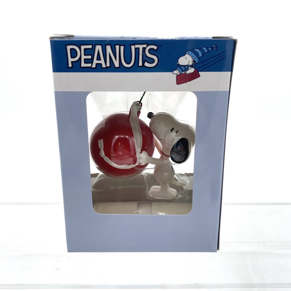 New Hallmark Peanuts Snoopy Carrying Red Christmas Ornament Blue Box | eBay