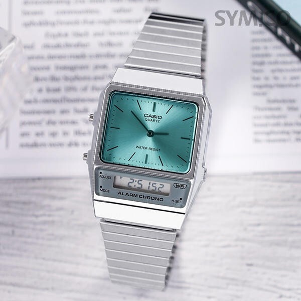 Casio Universal Retro Anadigit Metal Watch AQ-800EC-2A | eBay