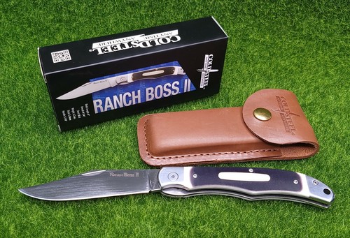 Cold Steel Ranch Boss II, Clip Point, Plain Edge 4" Folding Blade Knife ...