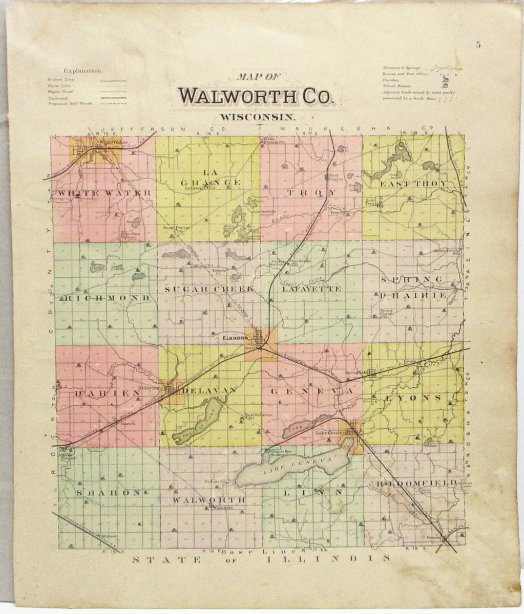 Walworth Co Map