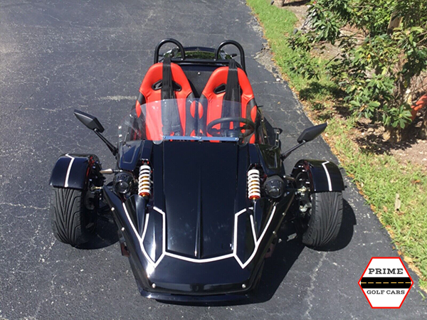 BLACK ORCA SS Reverse Trike 72v LITHIUM Auto Cycle Golf Cart FAST ...