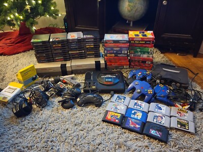 Huge Lot of Nintendo, N64, Sega, Consoles/Games/Accessories Rare ...