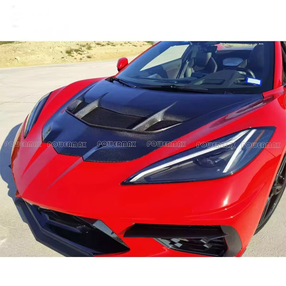 ZR1 Style Painted Glossy Black FRP Hood Fit for Chevrolet Corvette C8 ...