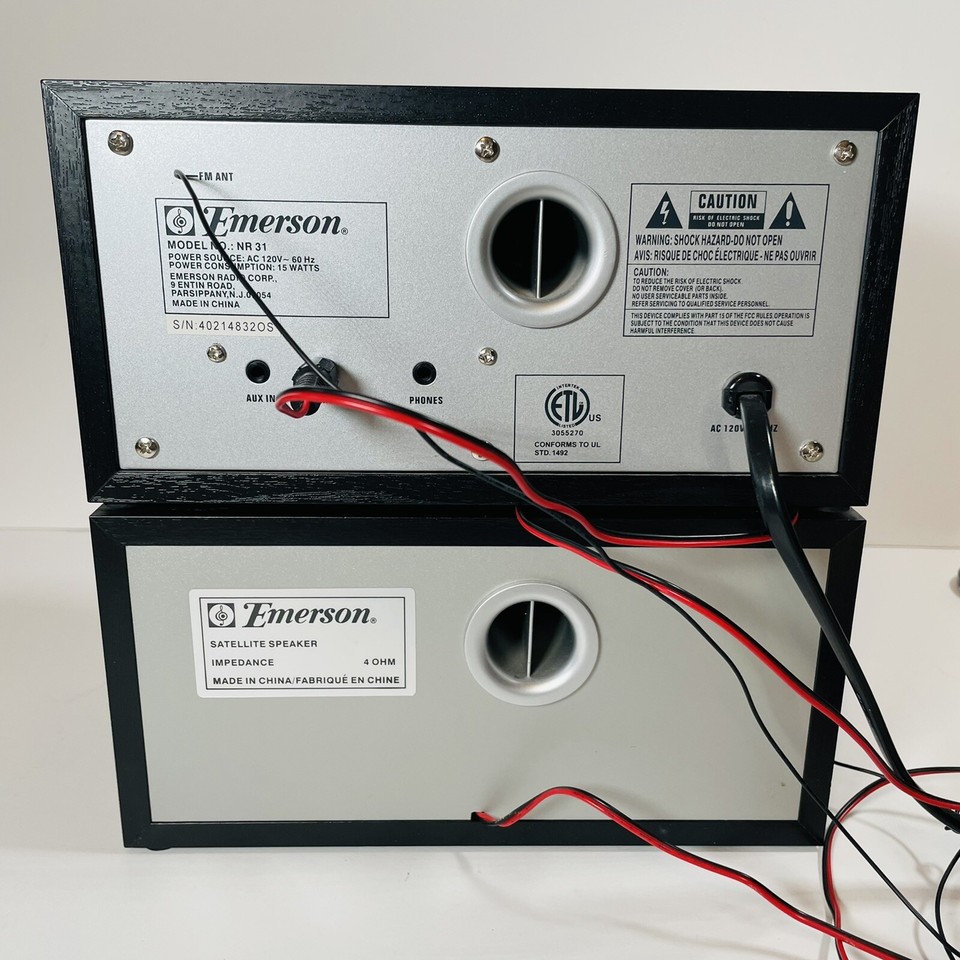 Emerson AM/FM Stereo Radio with Satellite Speaker Model NR 31 | eBay