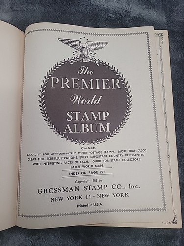 The Premier Word Stamp Album 1955 Contains Over 1300 Used World Stamps ...