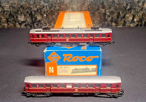 N Scale Roco 2160A 23000 BR 885 Electric Railcar with Sidecar Original ...
